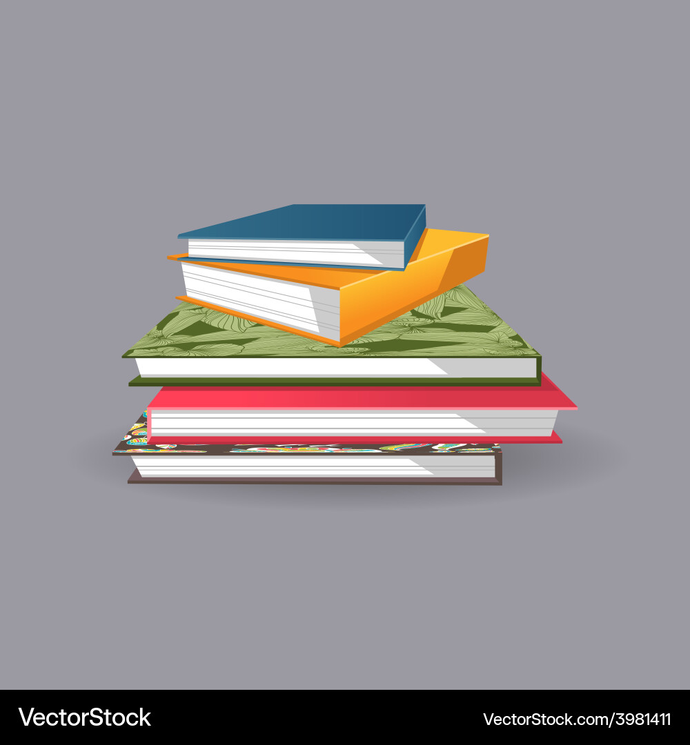 Pile of books Royalty Free Vector Image - VectorStock