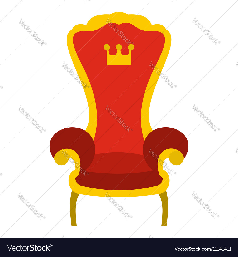 Red royal throne icon flat style Royalty Free Vector Image Red royal throne icon flat style Royalty Free Vector Image