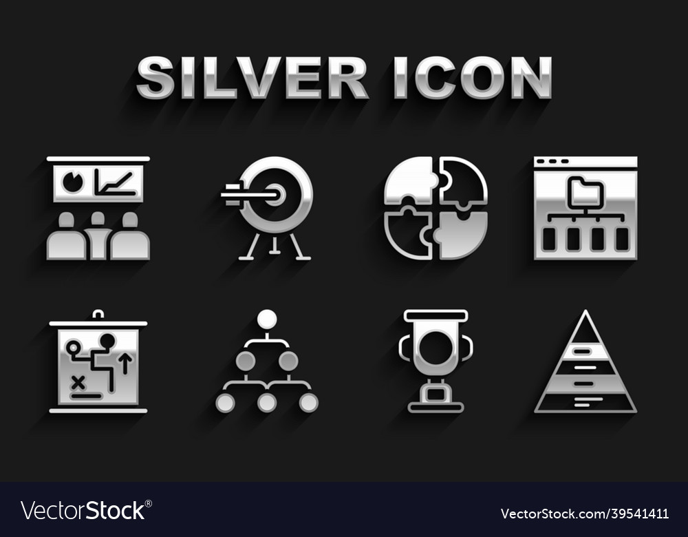 Set hierarchy organogram chart browser files Vector Image Set hierarchy organogram chart browser files Vector Image