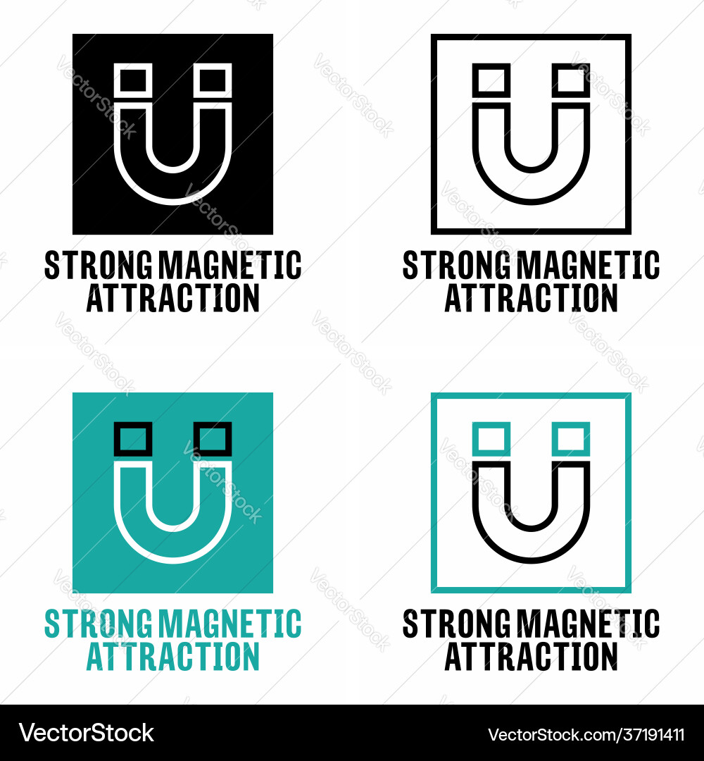 Strong magnetic attraction information sign Vector Image