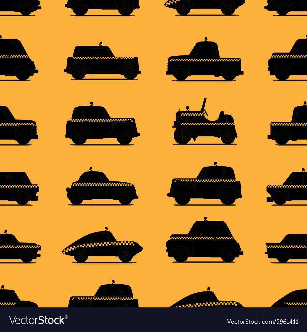 Taxi pattern Royalty Free Vector Image - VectorStock