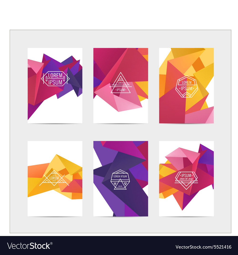 Abstract colorful user interface template set Vector Image