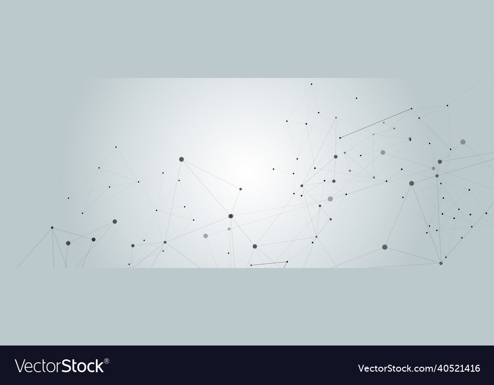 Abstract Connect Molecule Banner And Science Vector Image