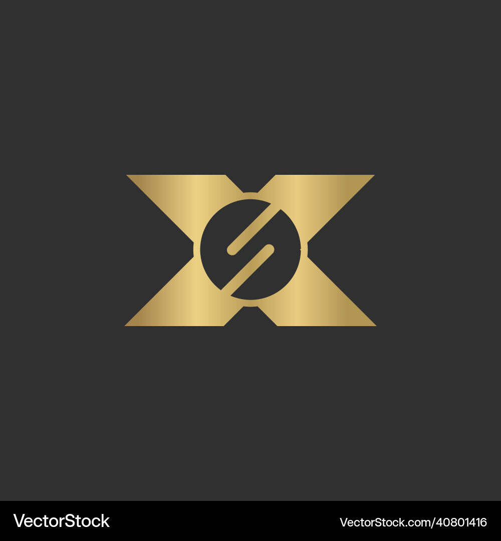 Alphabet initials logo xs sx x and s Royalty Free Vector