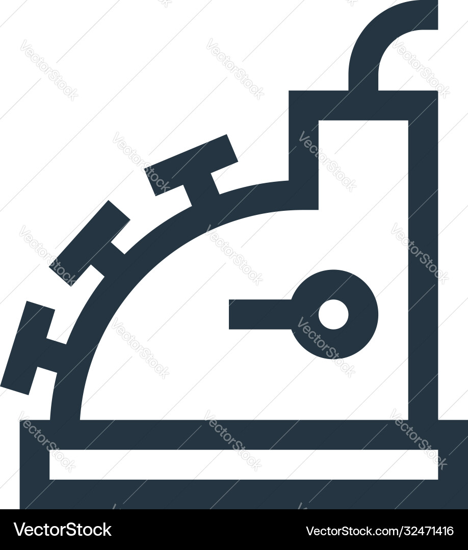 Cashier machine icon isolated on white background Vector Image