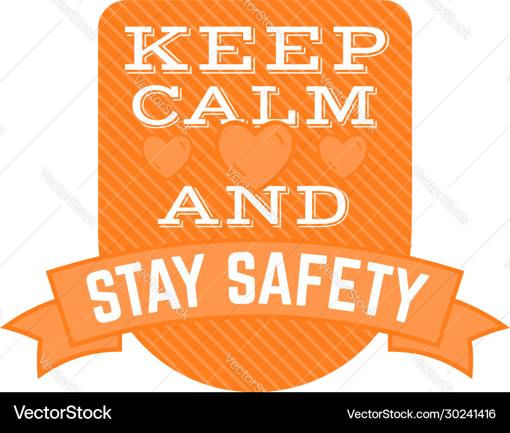Coronavirus caution badge covid-2019 safety Vector Image