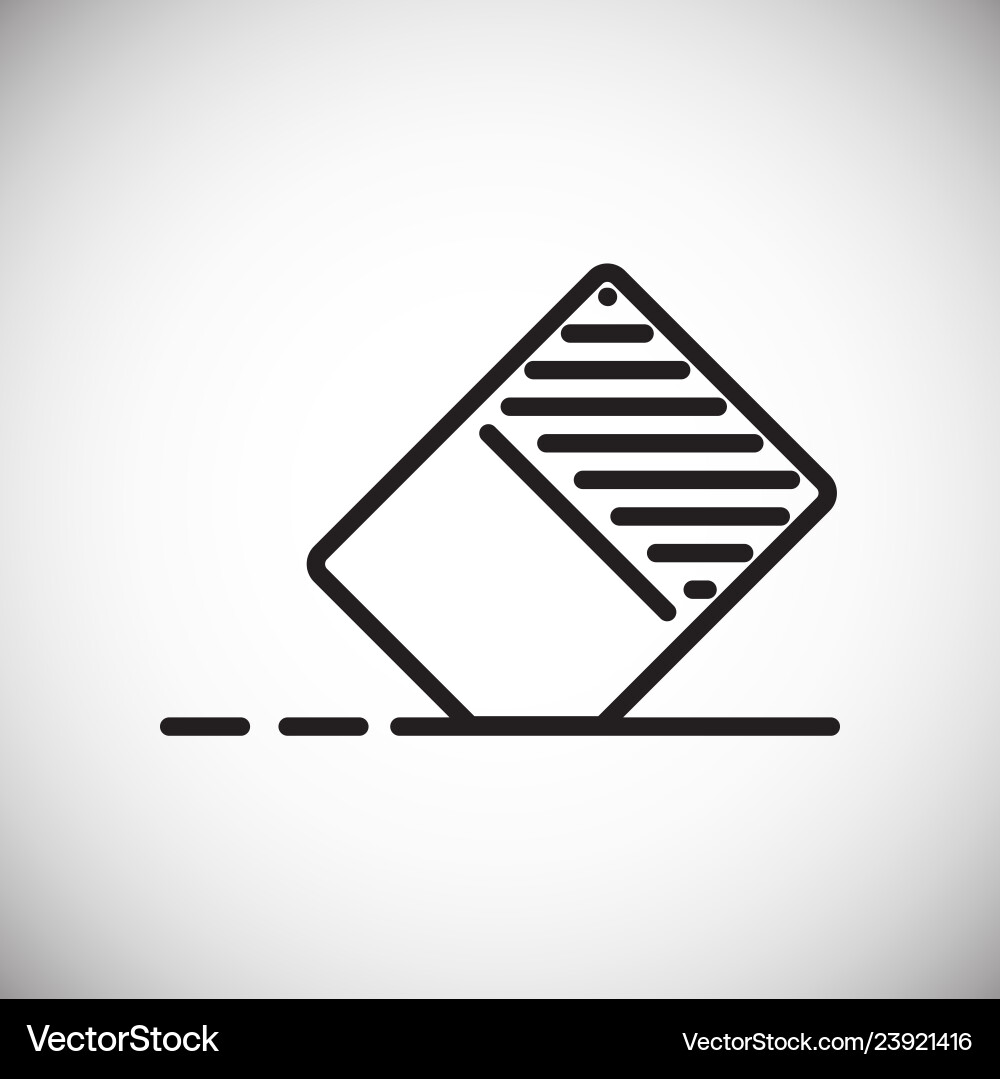 Eraser line icon on white background for graphic Vector Image