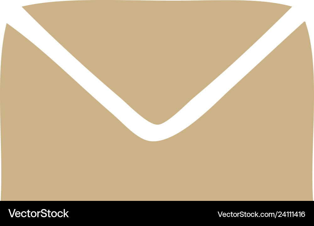 Flat color retro cartoon paper envelope Royalty Free Vector