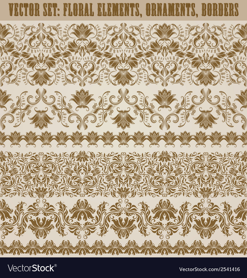 Horizontal elements decoration Royalty Free Vector Image