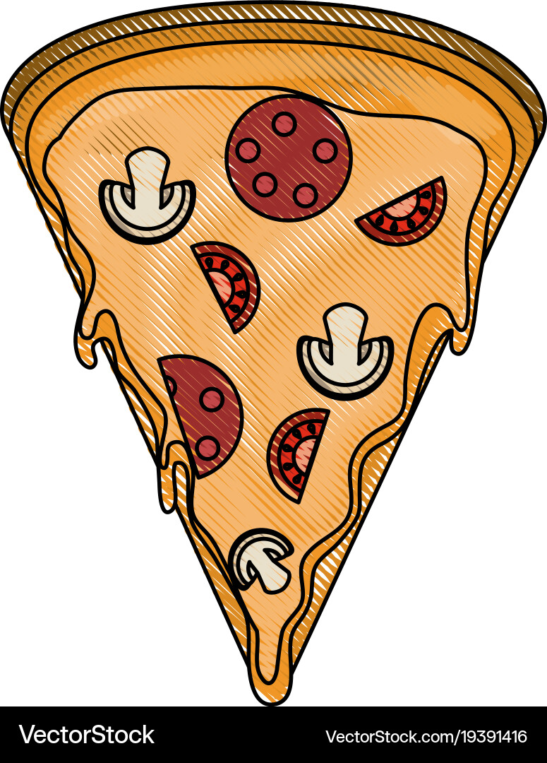 Pizza italian food Royalty Free Vector Image - VectorStock