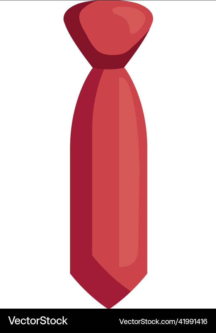 Red elegant tie accessory Royalty Free Vector Image