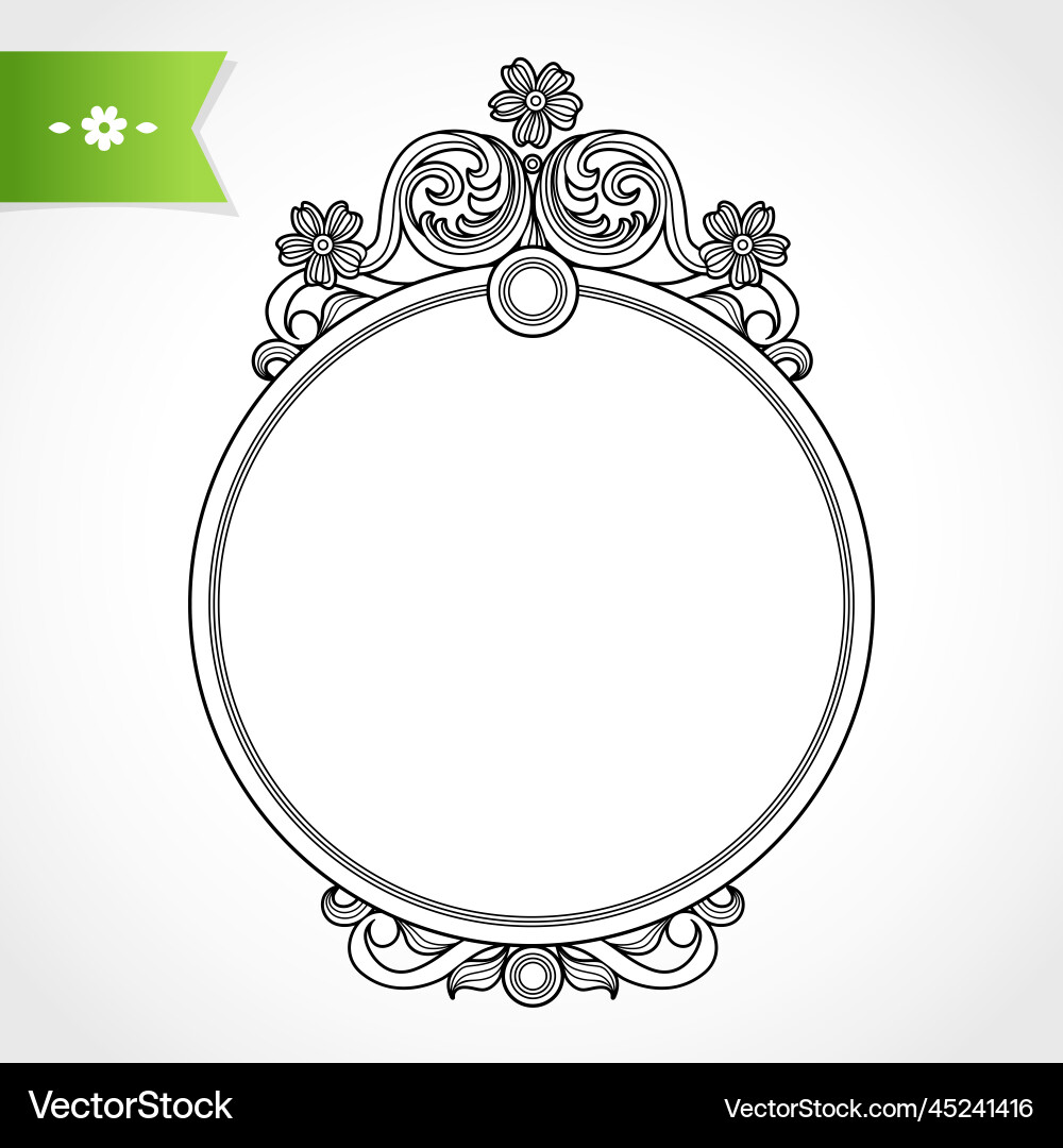 Vintage ornate frame with place for your text Vector Image