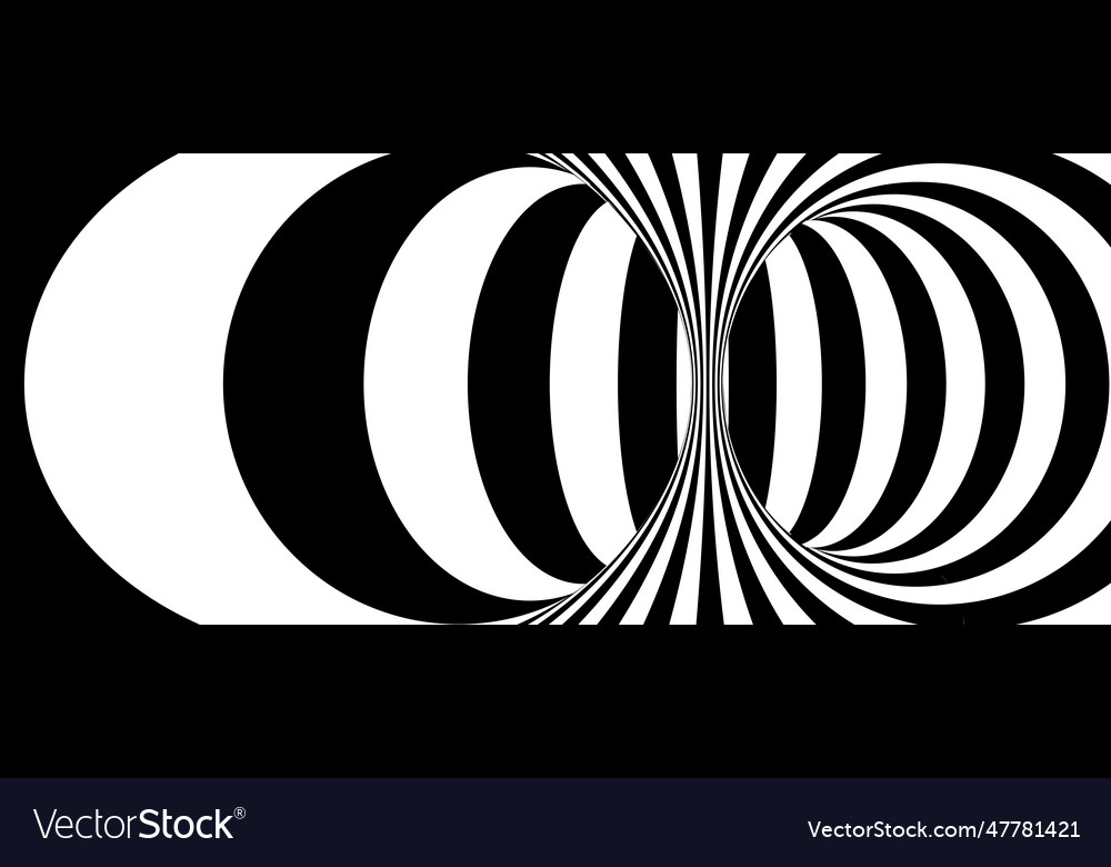 Abstract hypnotic distorted lines background Vector Image