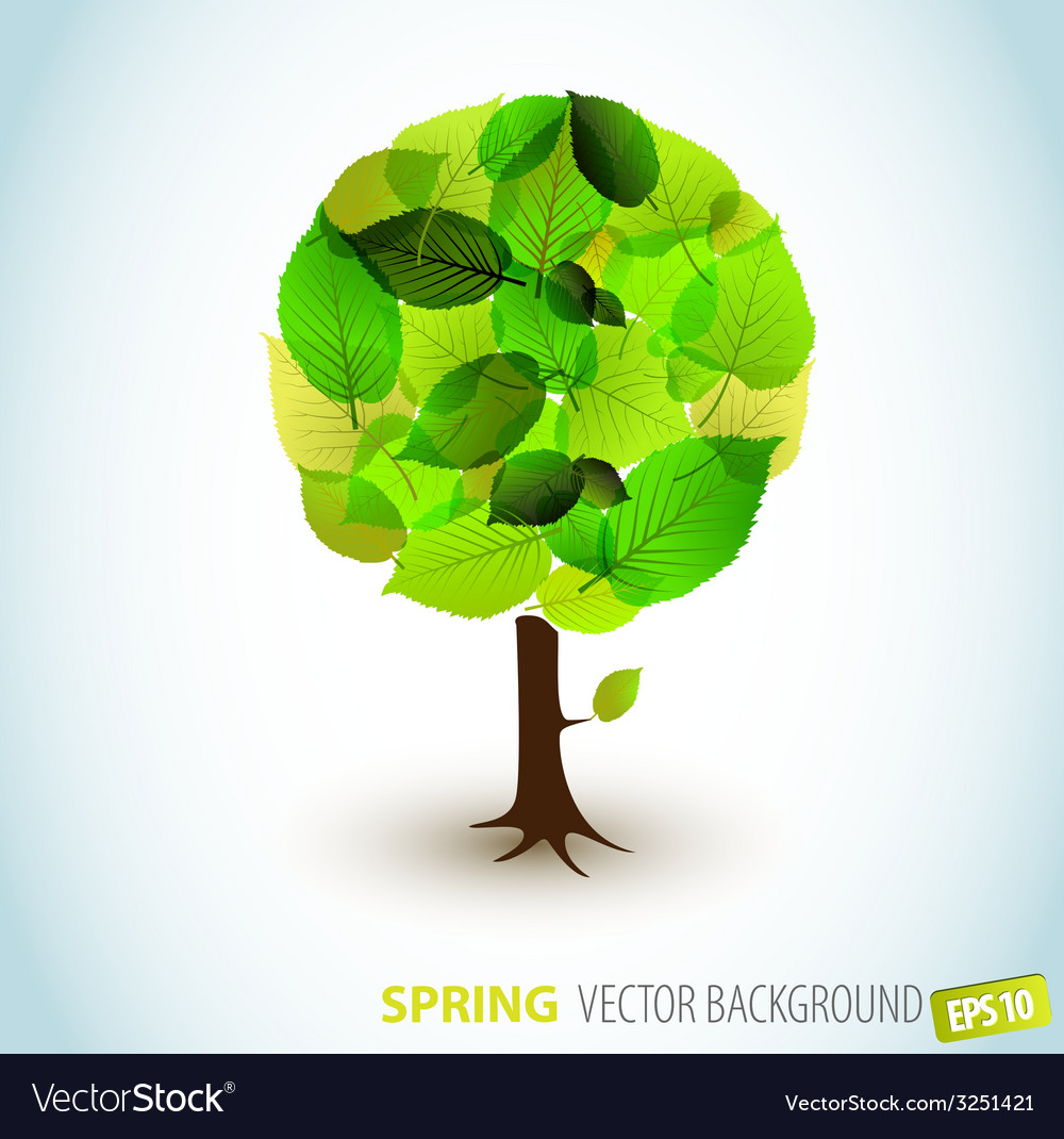 Abstract spring tree Royalty Free Vector Image