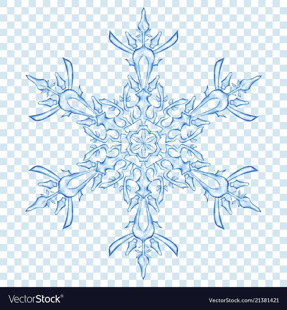 Big translucent christmas snowflake Royalty Free Vector