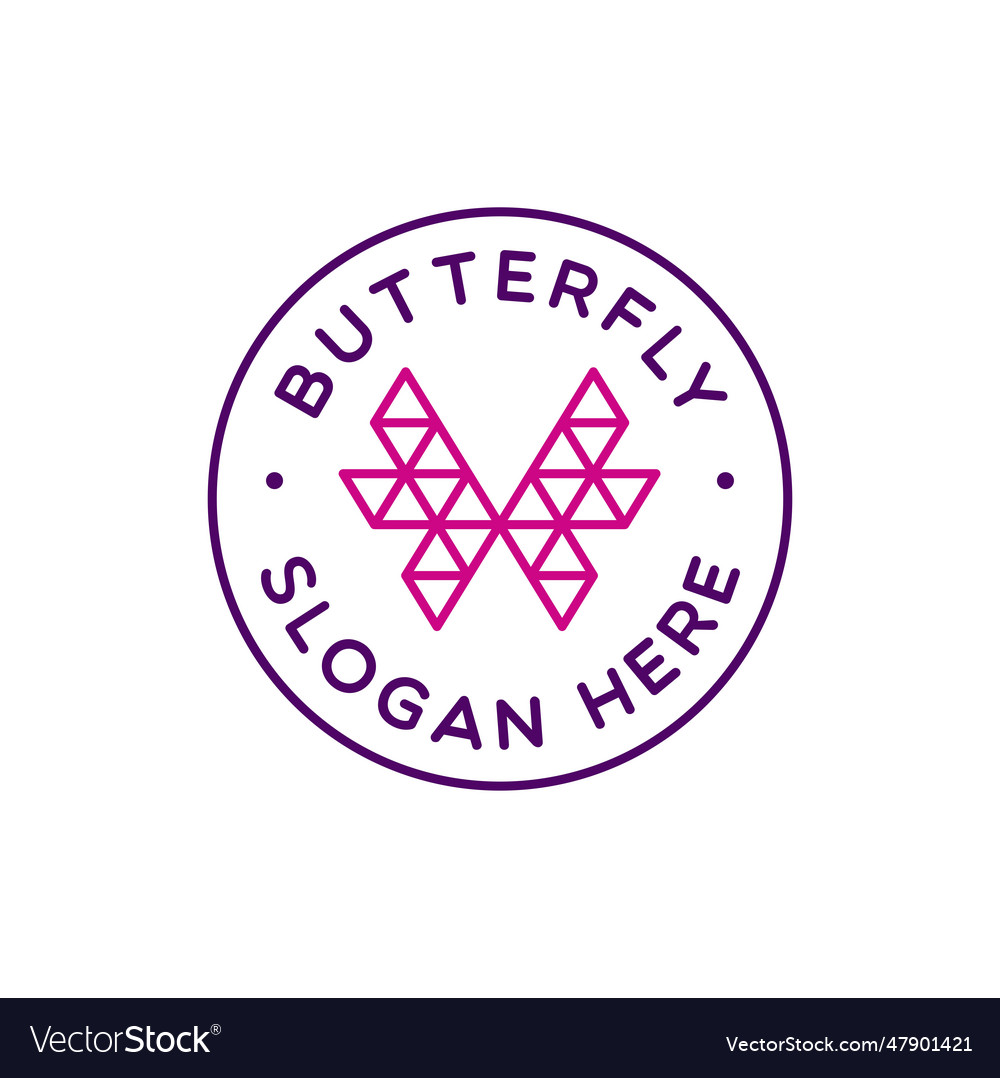 Butterfly logo Royalty Free Vector Image - VectorStock