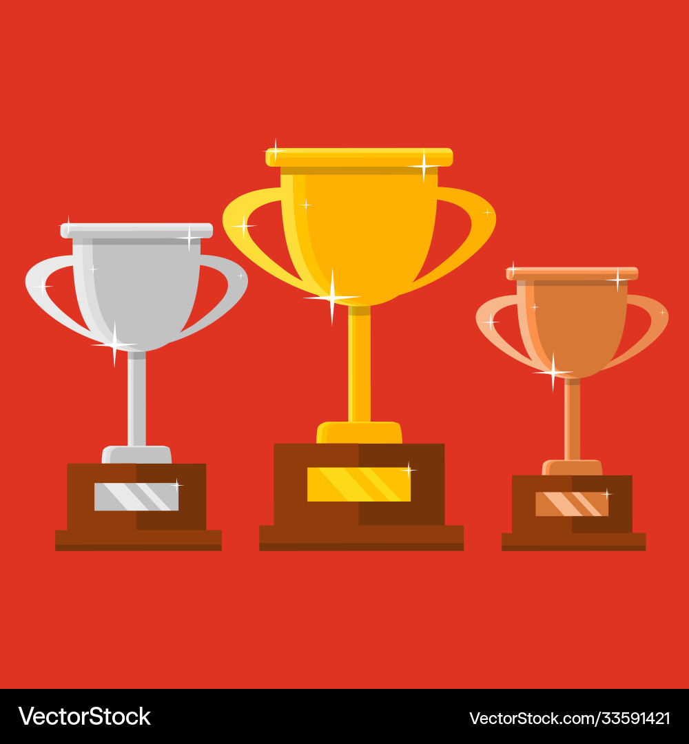 Championship and leadership isolated winner Vector Image