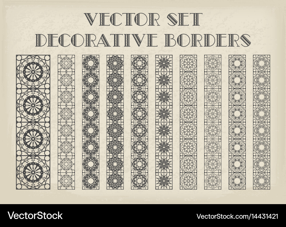 Decorative borders Royalty Free Vector Image - VectorStock