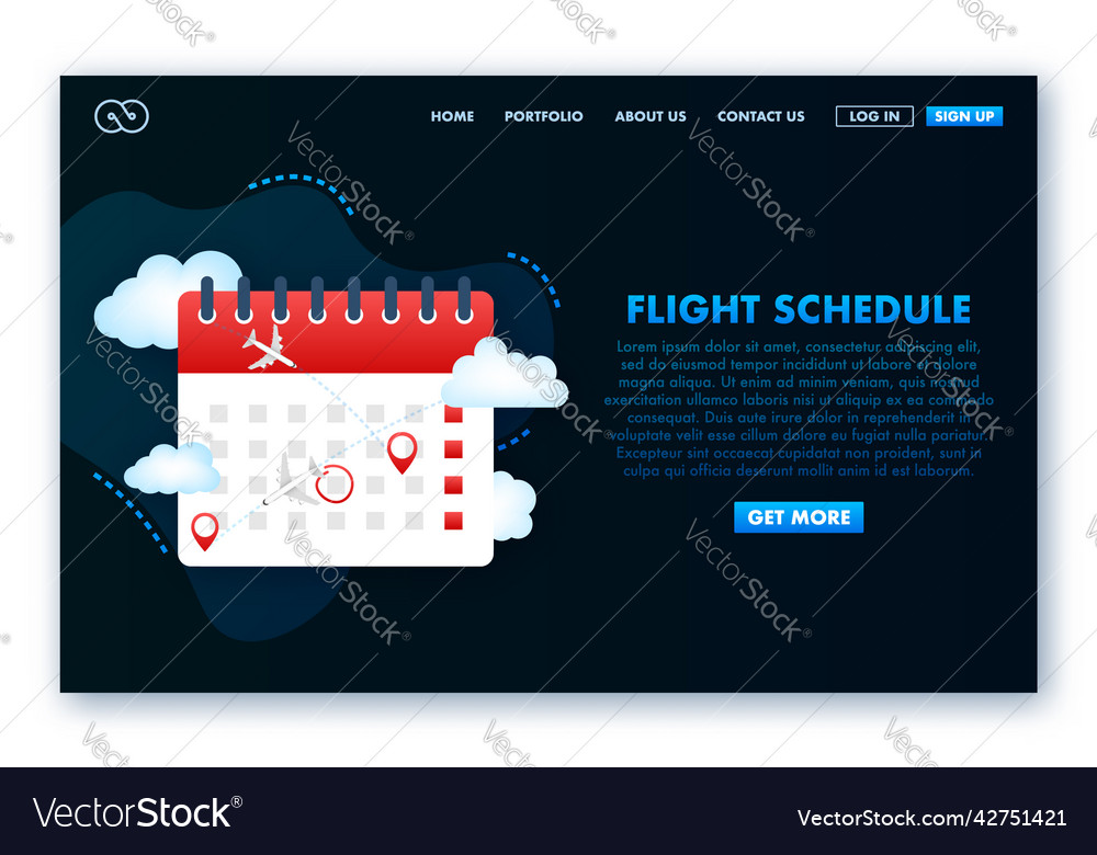 Flight schedule design Royalty Free Vector Image