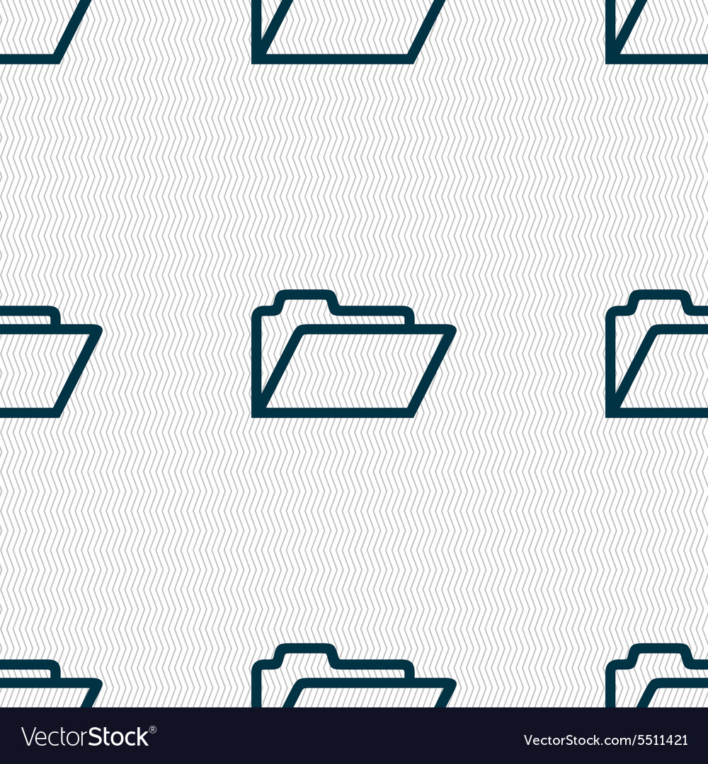 Folder icon sign seamless pattern with geometric Vector Image