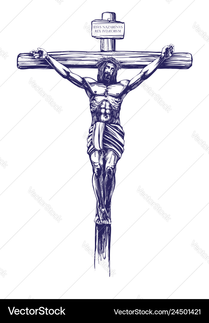Jesus christ son god crucified on a Royalty Free Vector