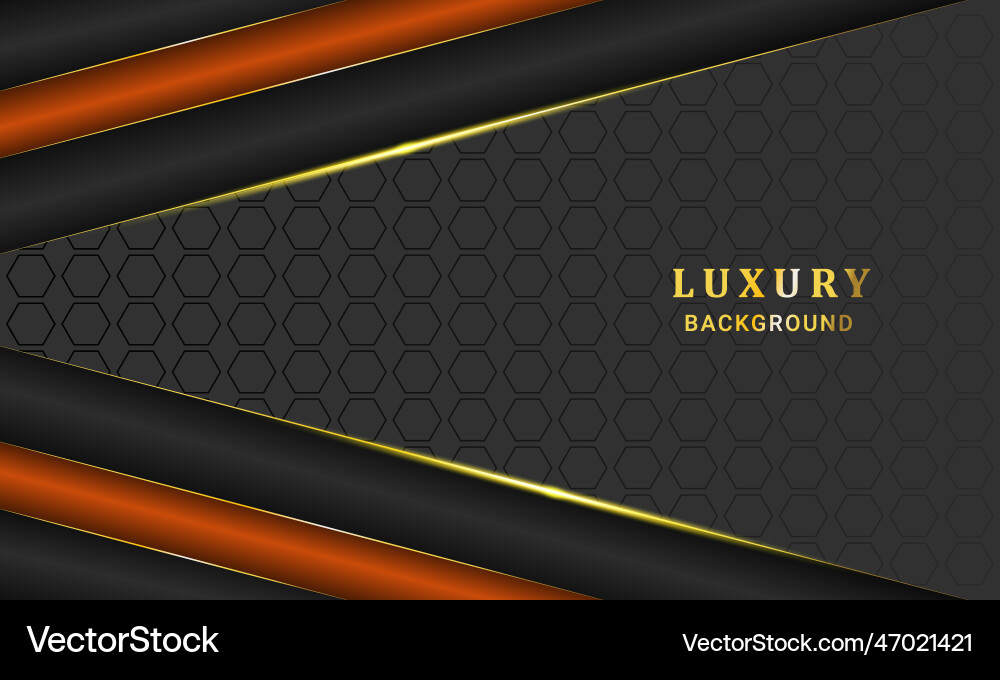 Luxury dark orange and gold colour modern Vector Image