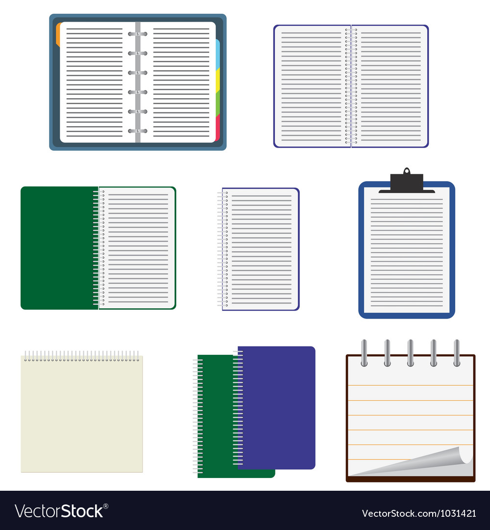 Notebooks Royalty Free Vector Image - VectorStock