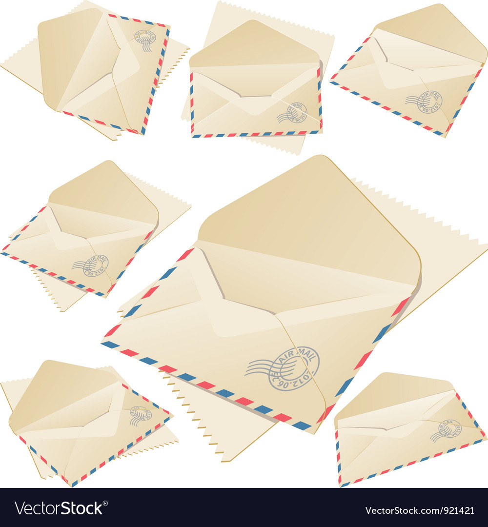 Old mail Royalty Free Vector Image - VectorStock