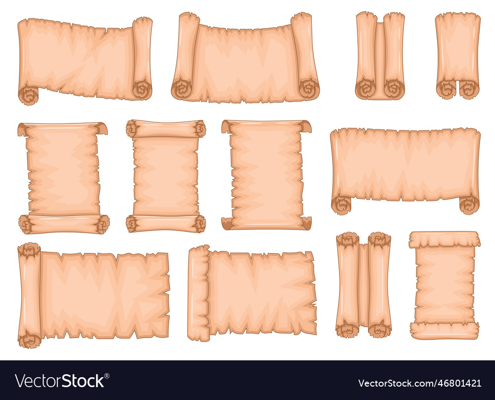 Old scroll design isolated on white background Vector Image