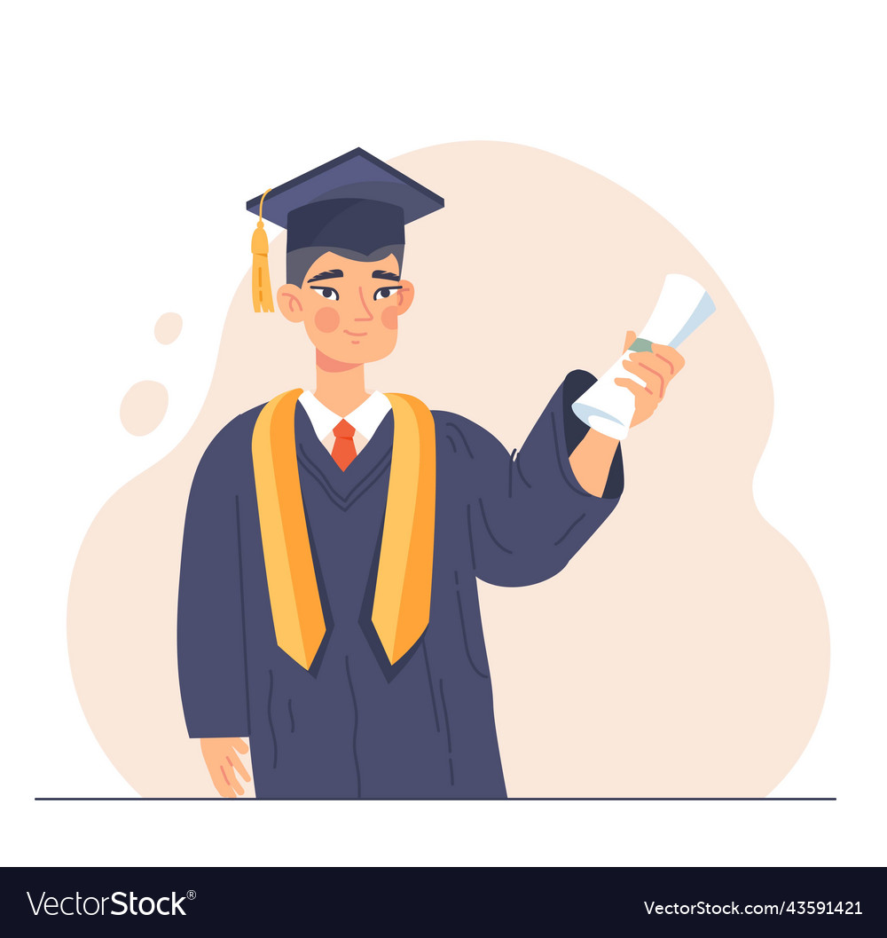 School graduation concept Royalty Free Vector Image