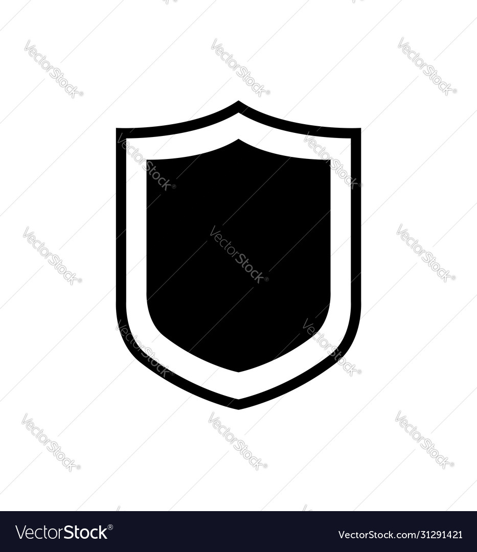 Shield Icon Isolated On White Background Vector Image
