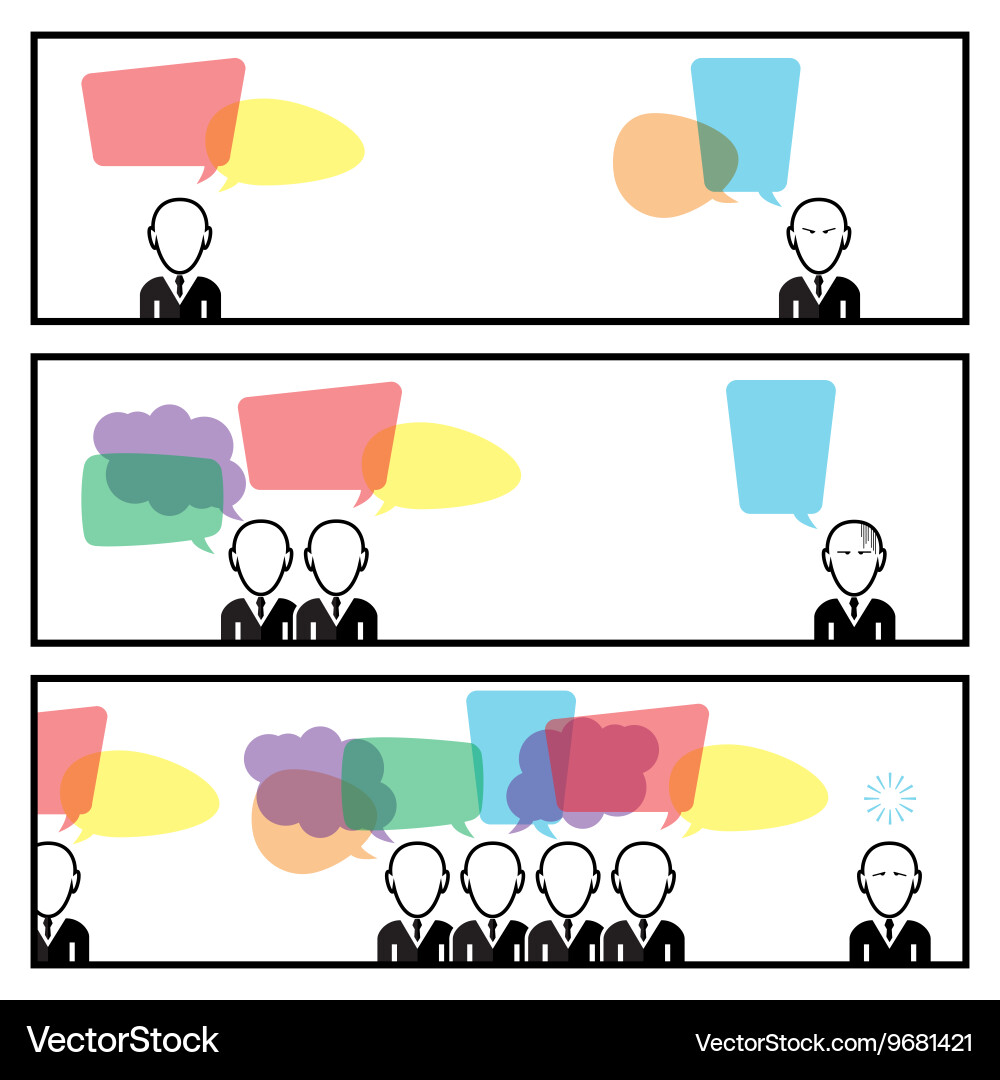 Speech bubble communication with businessman Vector Image