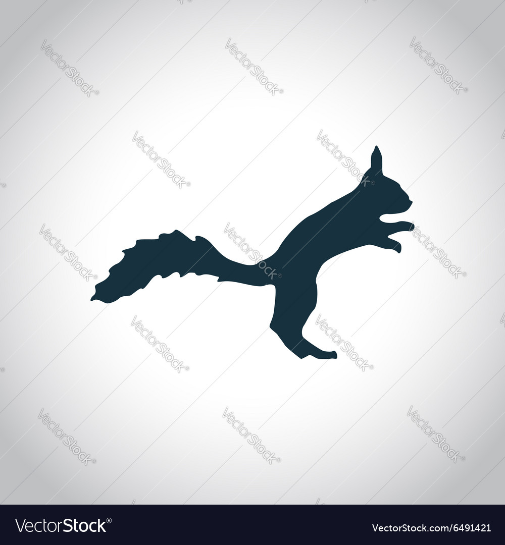 Squirrel simple icon Royalty Free Vector Image