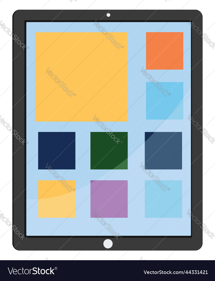 Tablet device on a white background Royalty Free Vector
