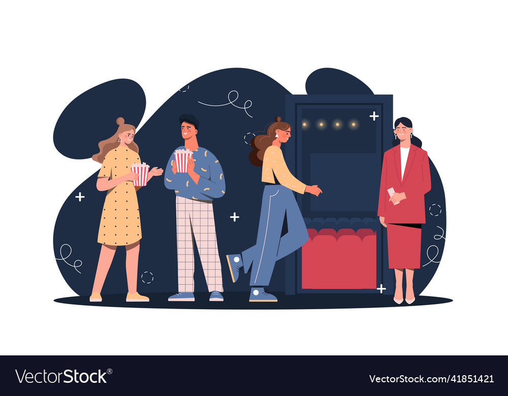 Ticket control concept Royalty Free Vector Image