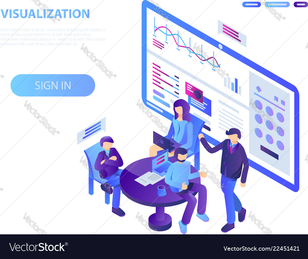 Visualization conference concept background Vector Image
