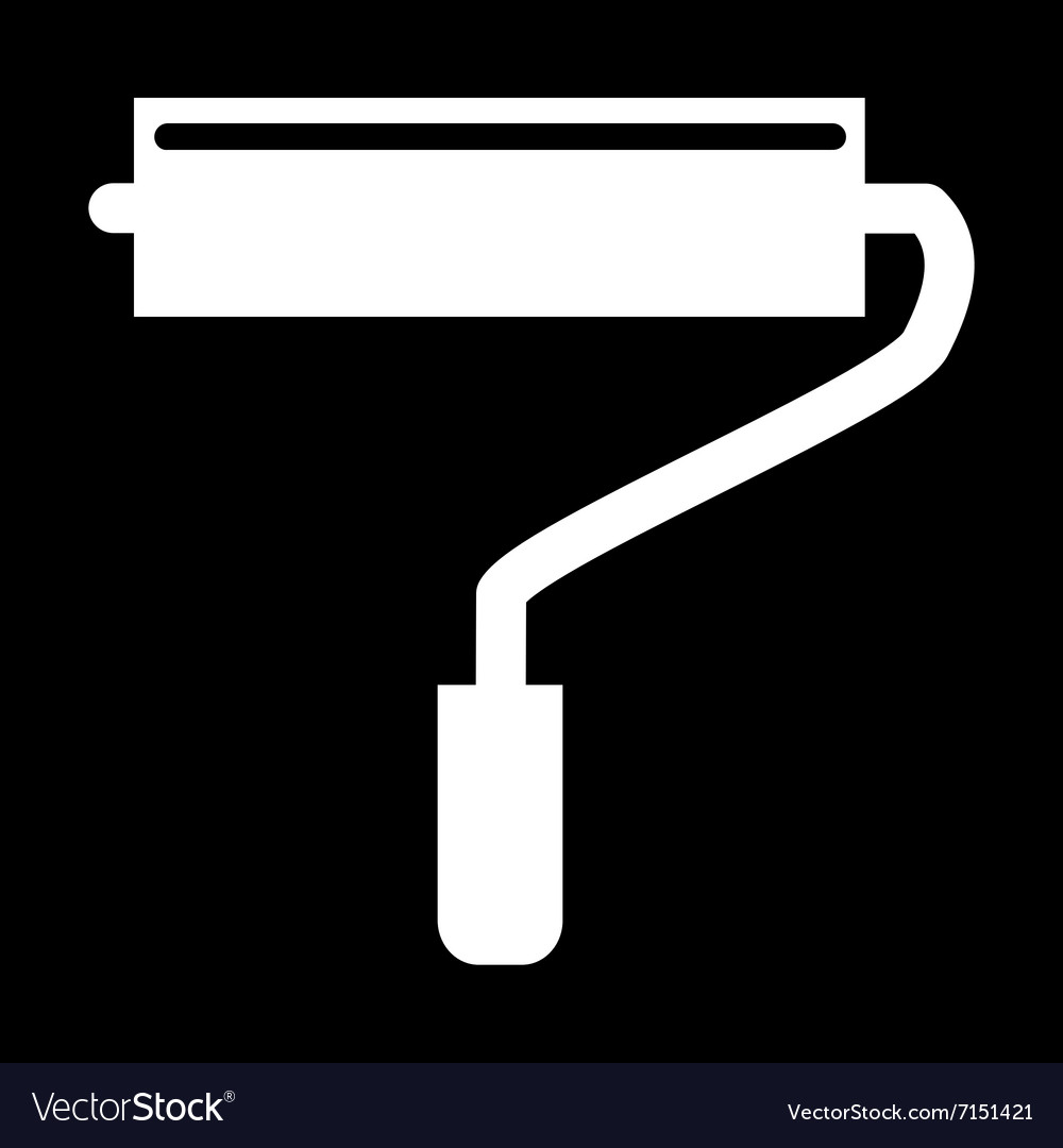 White roller icon Royalty Free Vector Image - VectorStock