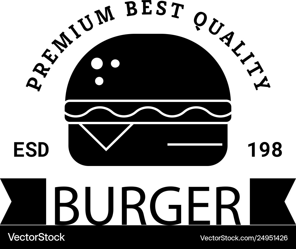 Burger logo Royalty Free Vector Image - VectorStock