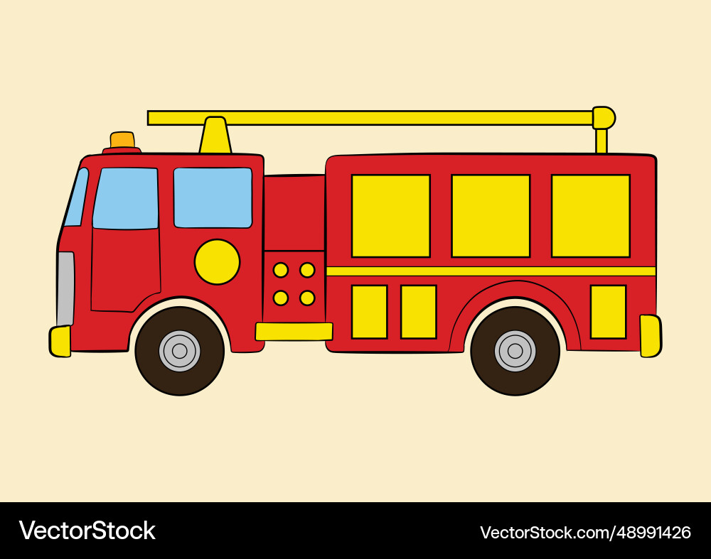 Cartoon image of fire brigade Royalty Free Vector Image