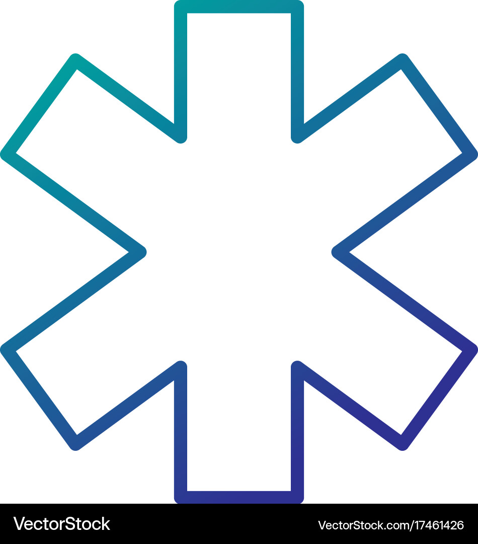 Cross medical isolated icon Royalty Free Vector Image