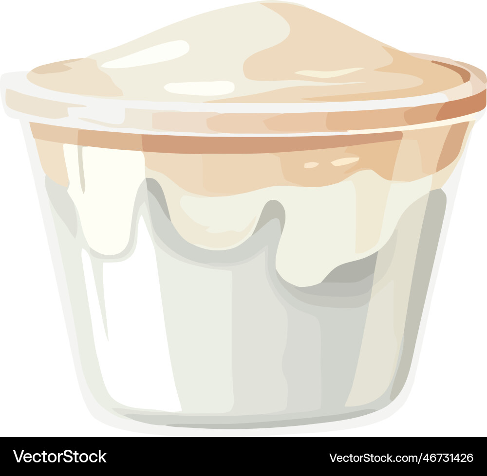 Fresh creamy yogurt healthy dairy Royalty Free Vector Image