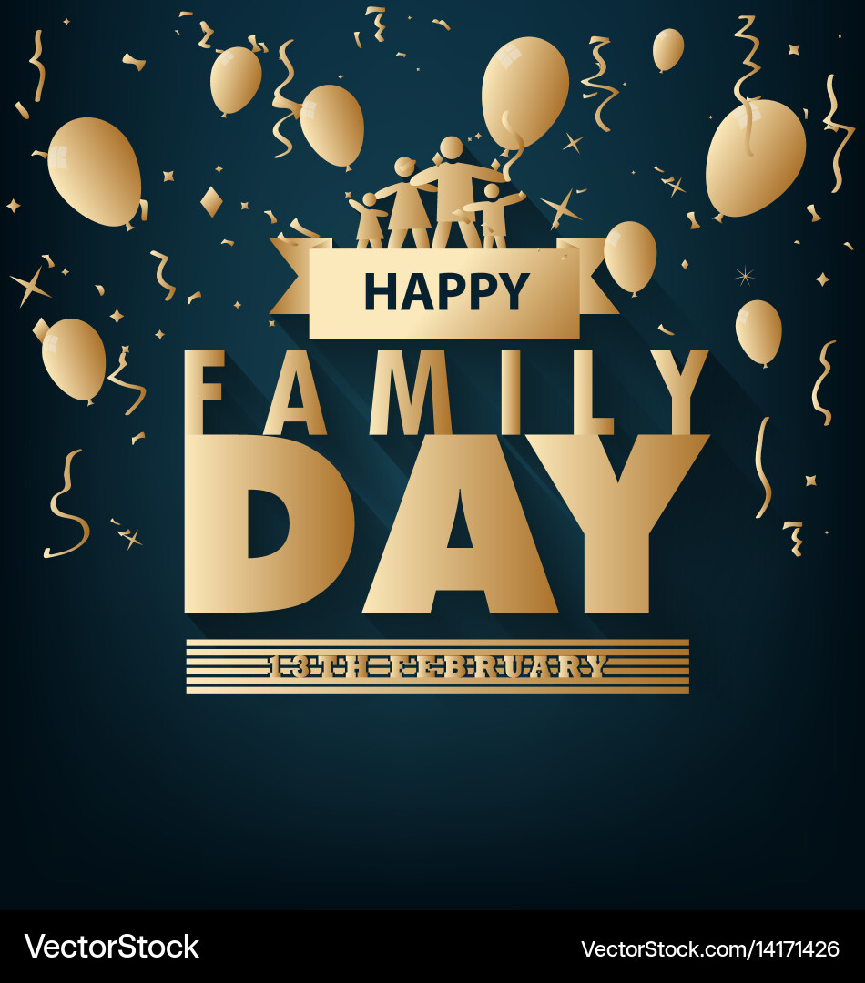 Happy family day Royalty Free Vector Image - VectorStock
