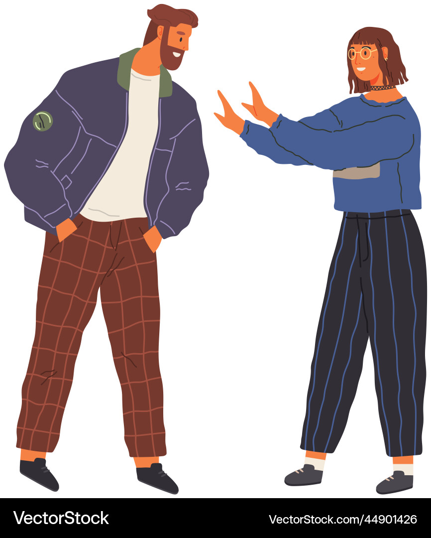 Husband and wife shouting blaming each other Vector Image