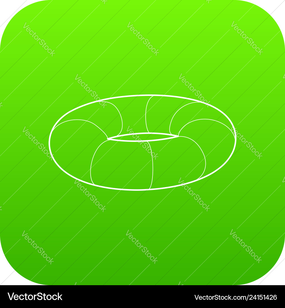 Lifebuoy icon green Royalty Free Vector Image - VectorStock