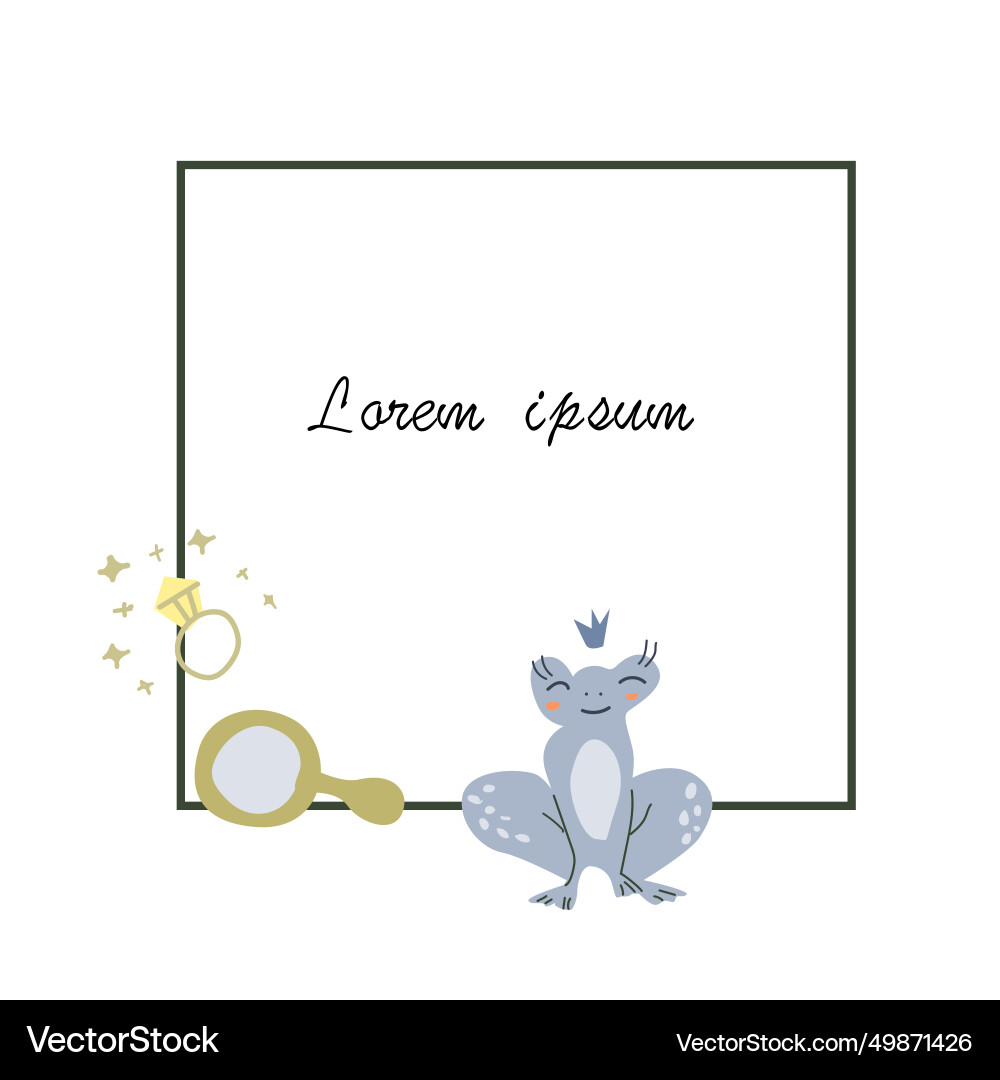 Princess frog celebration design or cover template