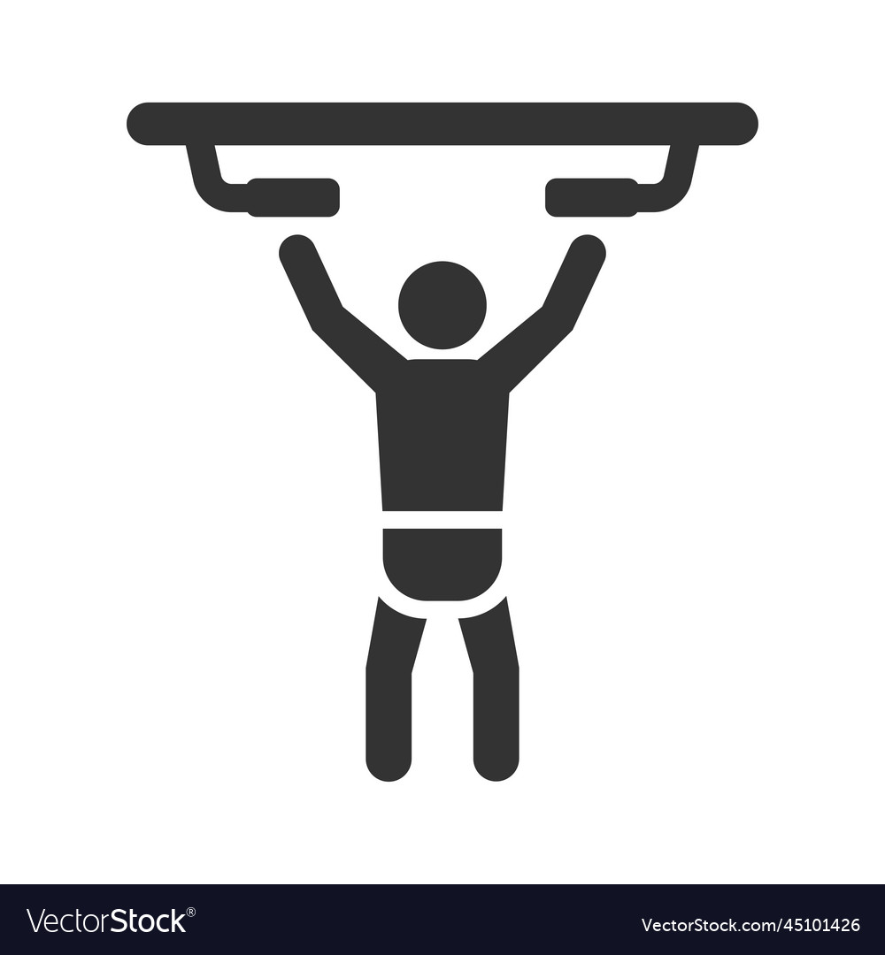 Pull ups exercise icon Royalty Free Vector Image