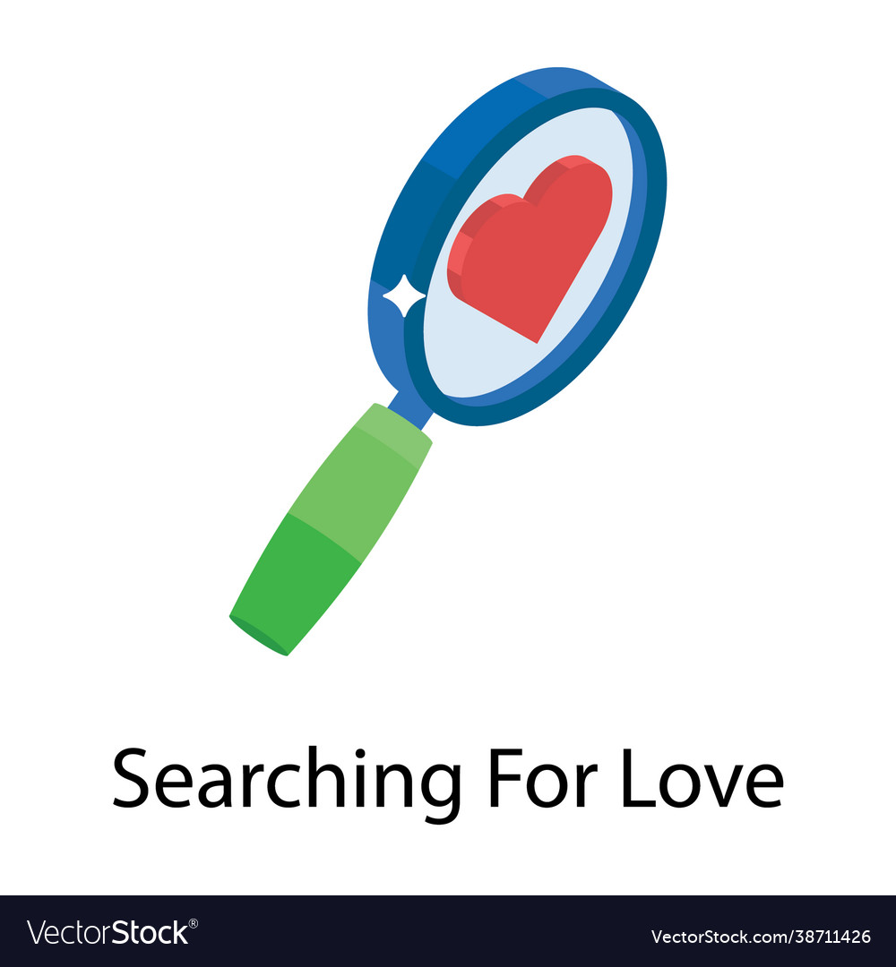 Searching For Love Royalty Free Vector Image Vectorstock