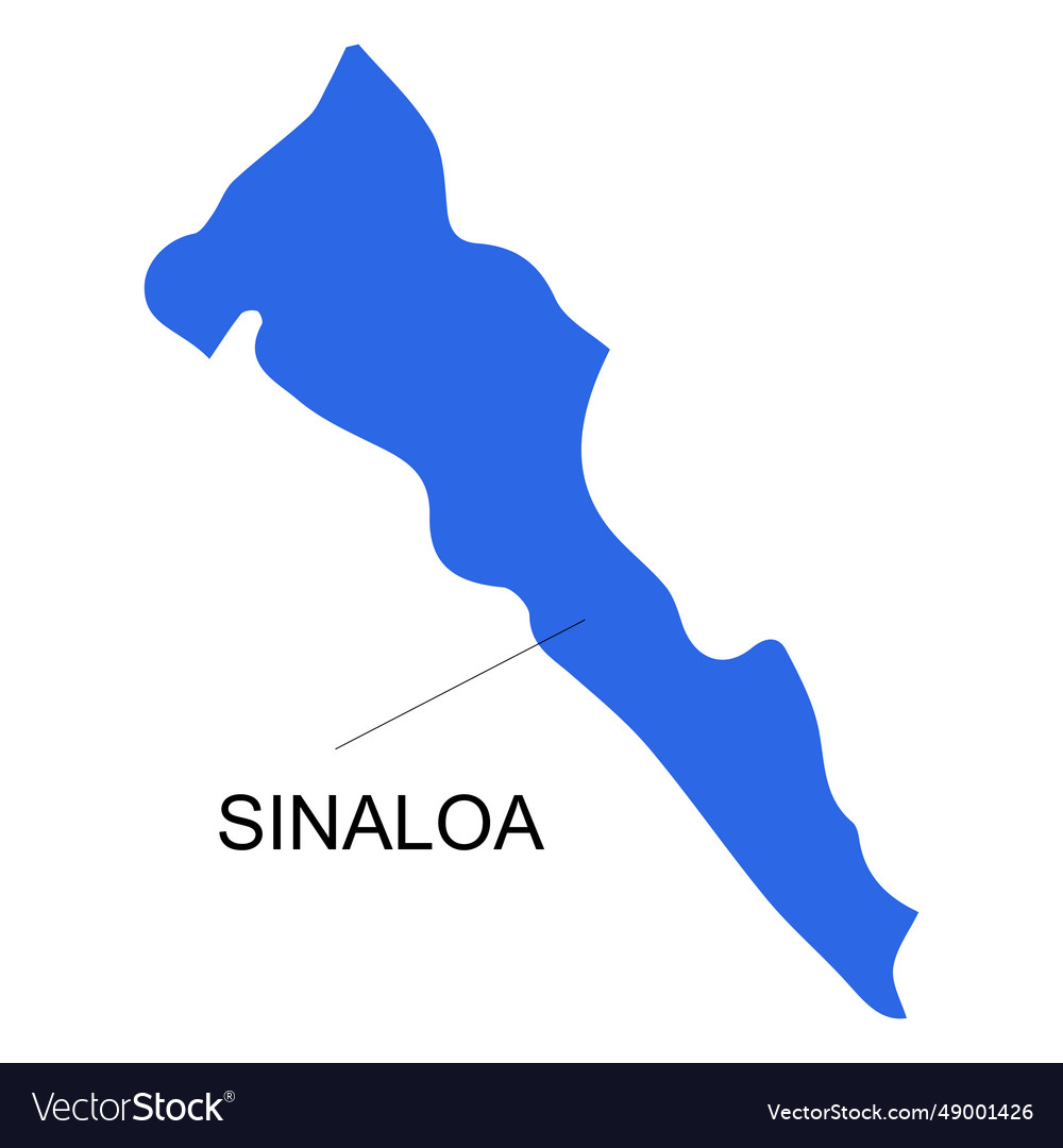 Sinaloa state map Royalty Free Vector Image - VectorStock
