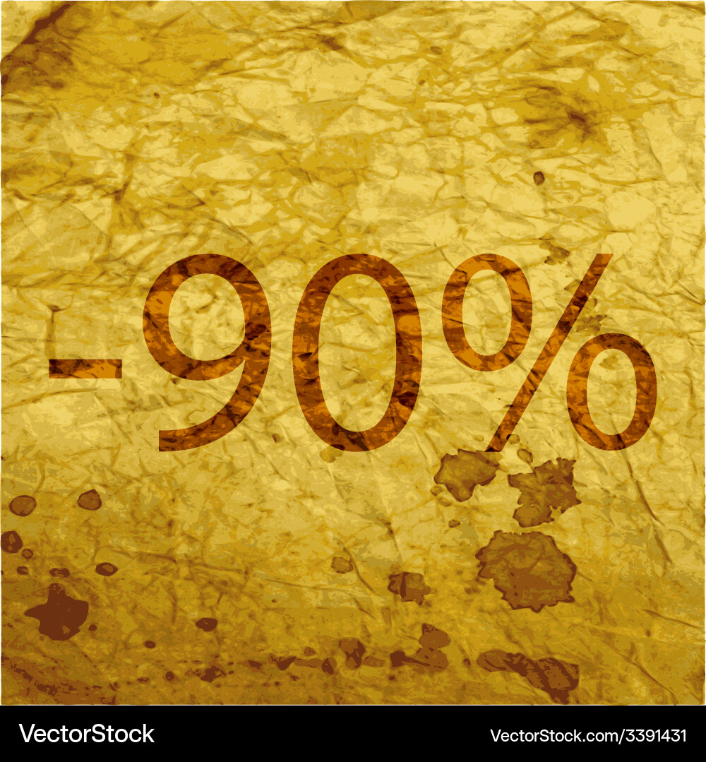 90 percent discount icon symbol flat modern web Vector Image