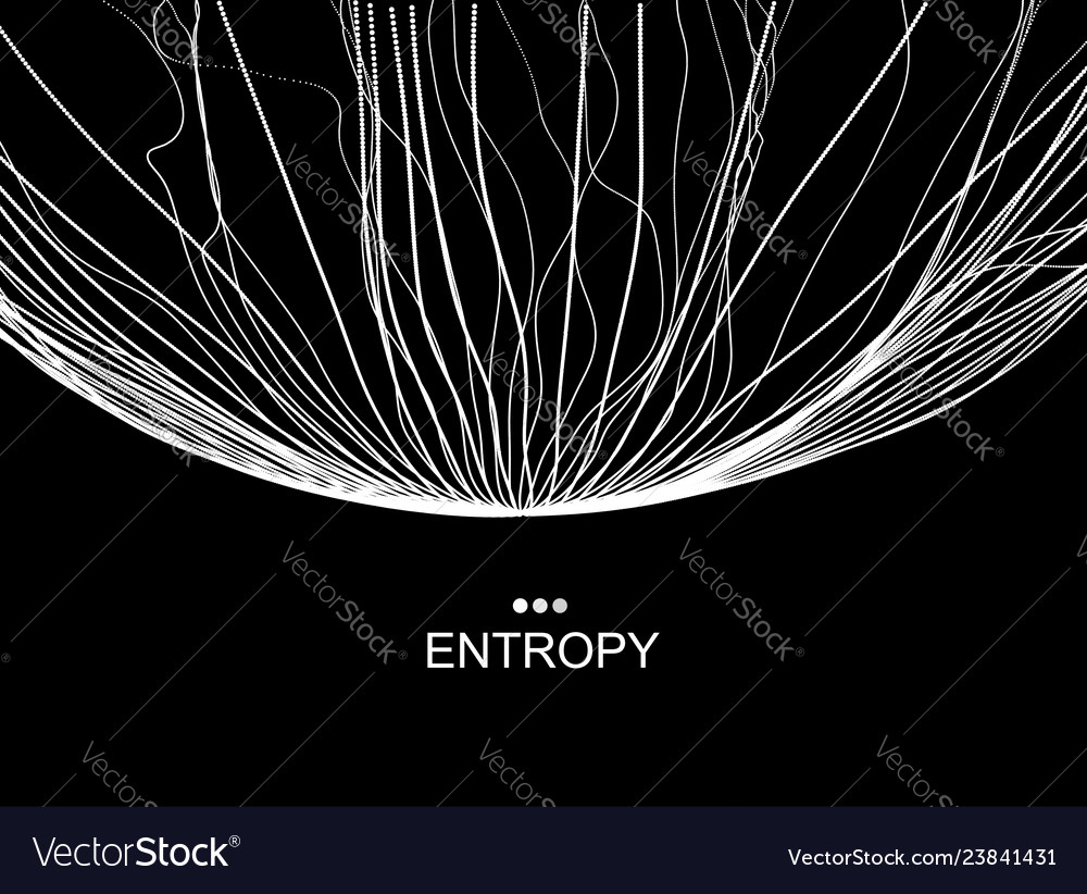 Array with dynamic particles 3d abstract grid Vector Image